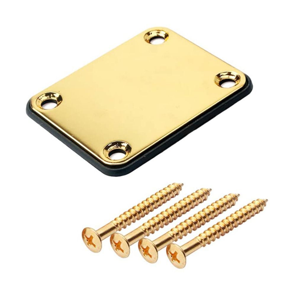 Black Mounting Plate With Screws Parts Guitar Neck Plate Joint Back ...