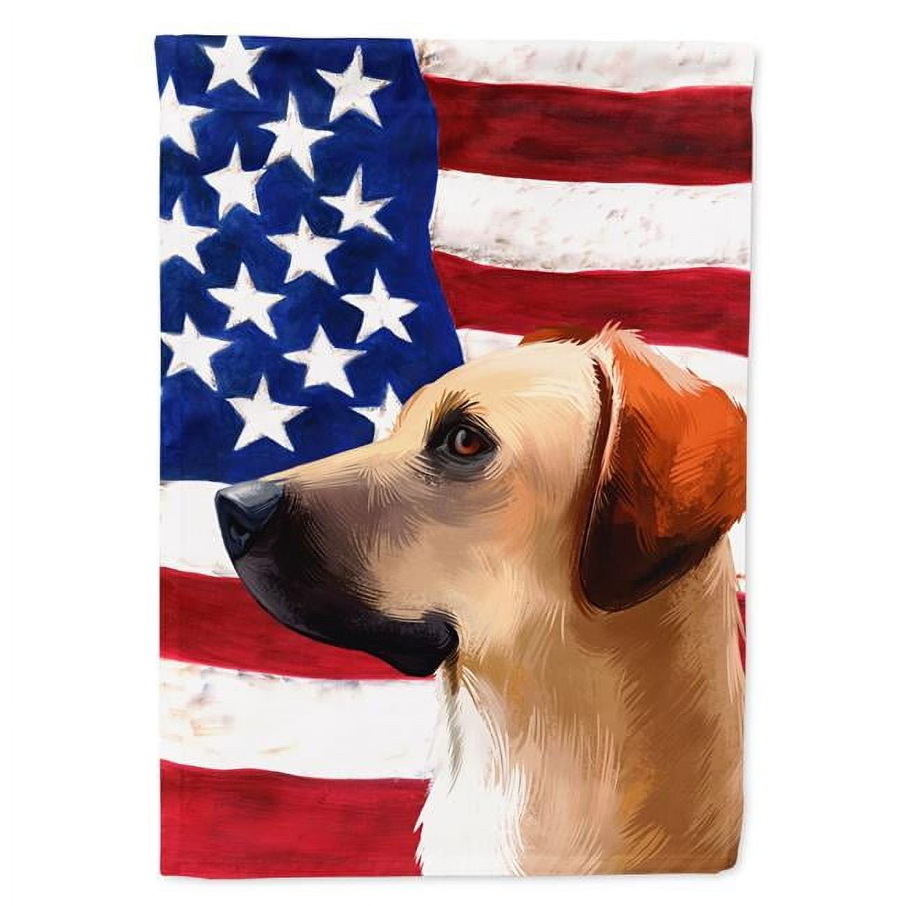 Black Mouth Cur Dog American Flag Flag Canvas House Size - Walmart ...