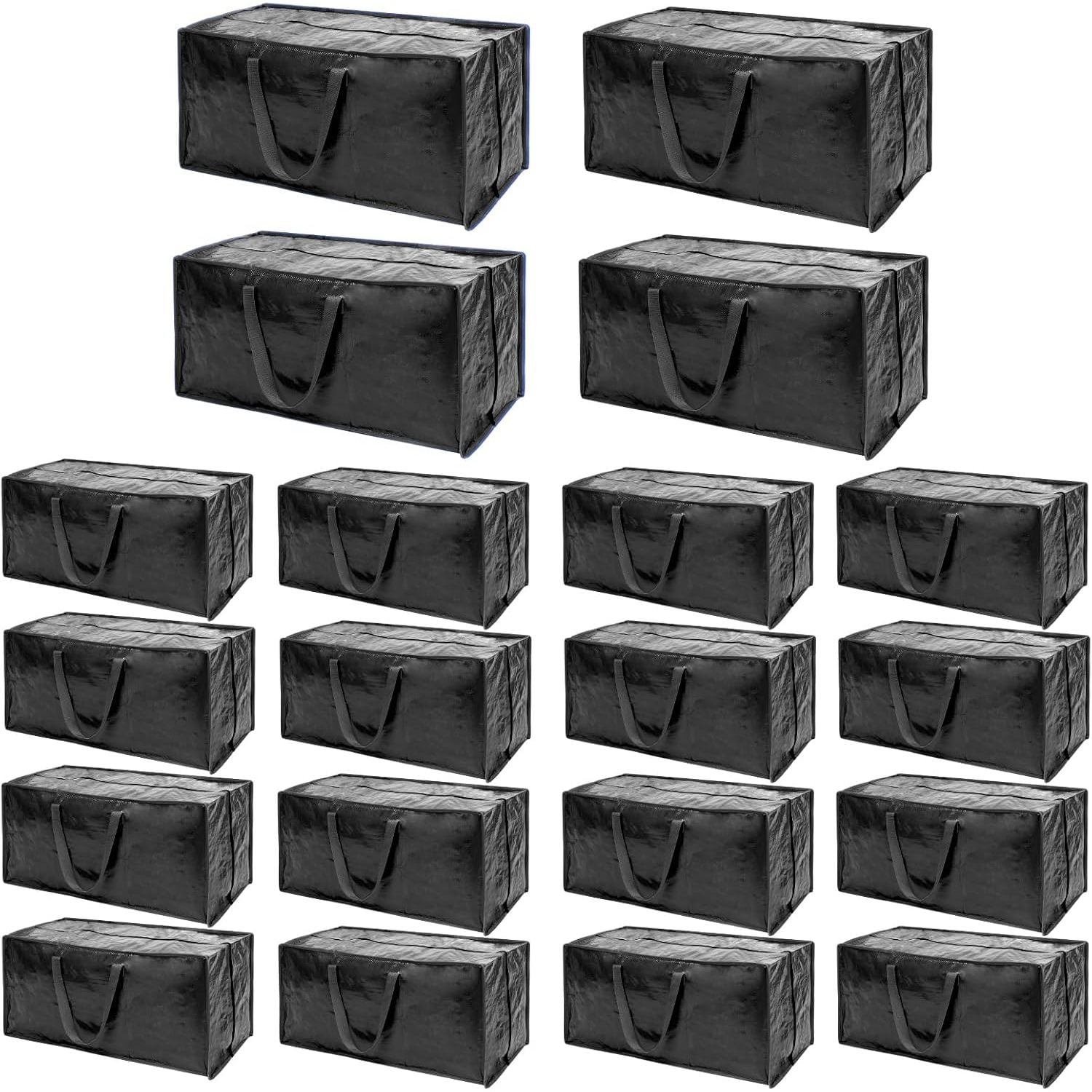 Black Moving Bags - 20 Pack Extra Large Heavy Duty Storage Bags With ...