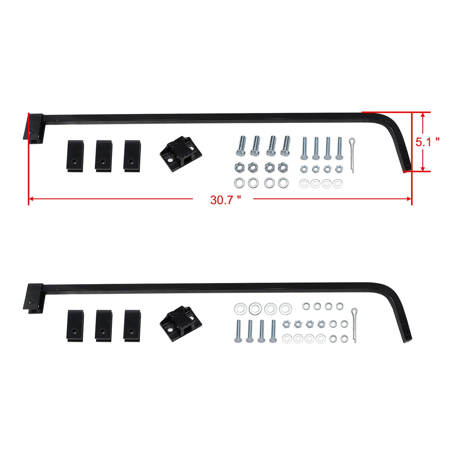 Black Mud Flap Hanger Bracket Straight With Mounting Kit Semi Trucks ...