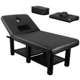 Black Multi-Functional Therapy Bed, Stable Metal-Frame Reclining Bed ...