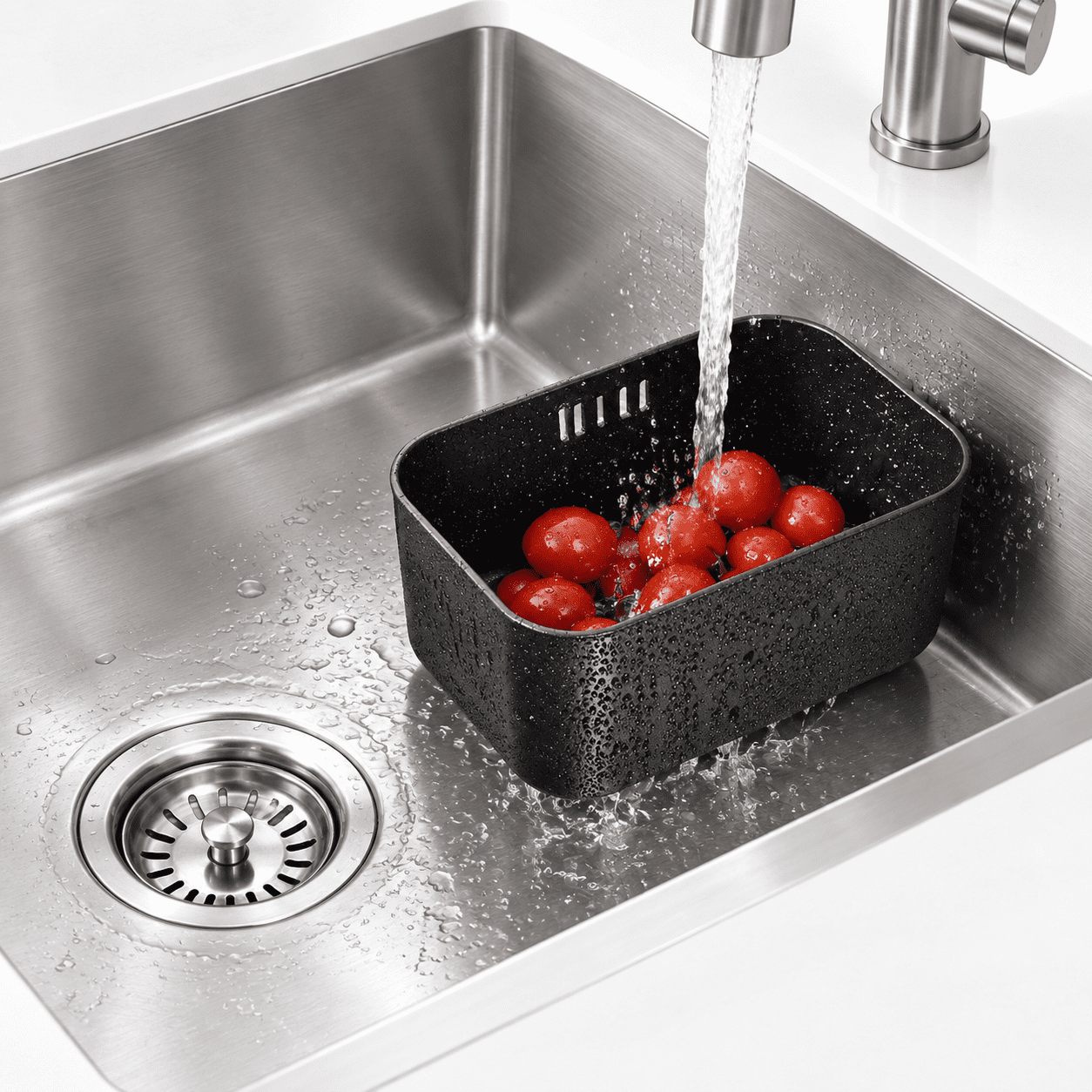 Black Multifunction Kitchen Sink Strainer Food Catcher Basket - Walmart.com