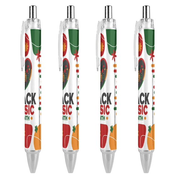 Black Music Month Ballpoint Pen Retractable Pens Black Writing Pen ...