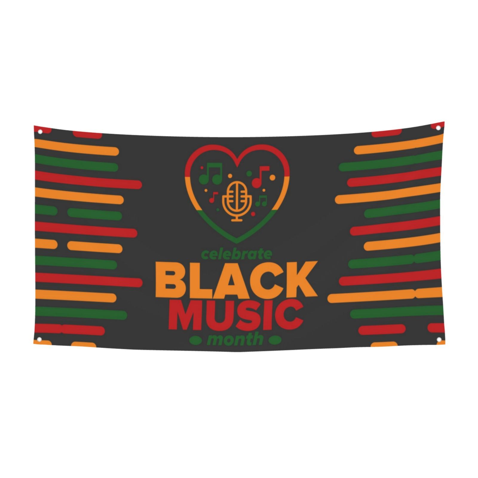 Black Music Month Banner Backdrop Large Banner Decorations Yard Signs ...