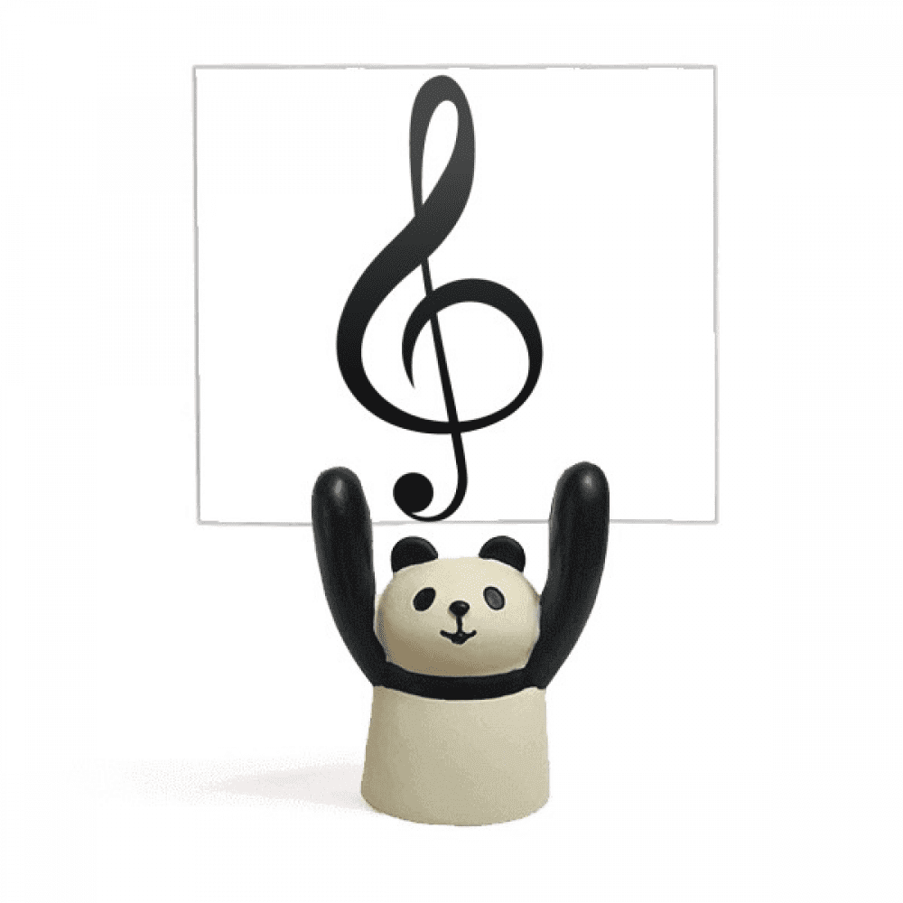 Black Music Treble Clef White Memo Holder Cartoon Animal Panda Stand ...