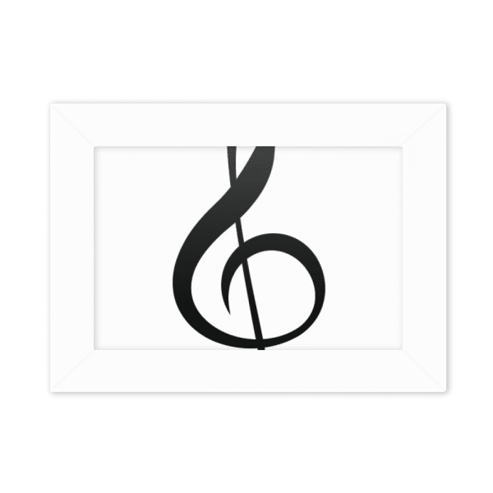 Black Music Treble Clef White Photo Mount Frame Picture Art Painting ...