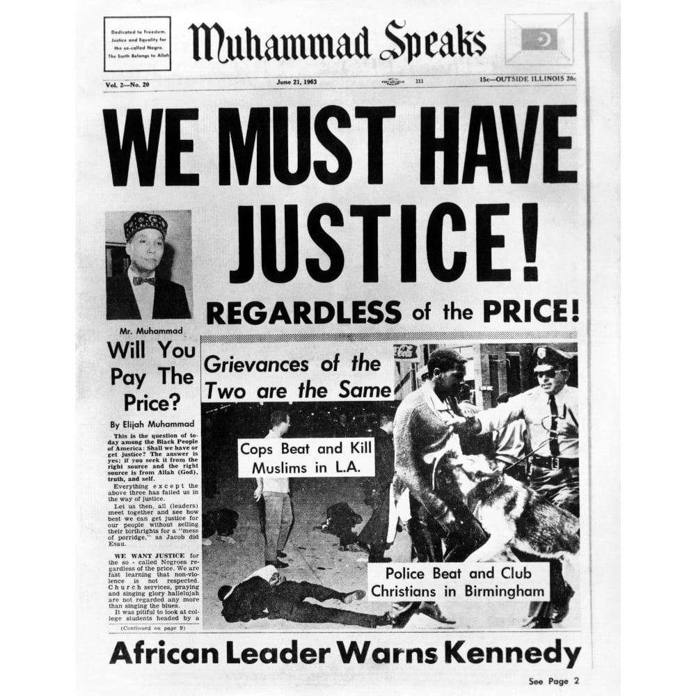 Black Muslim Newspaper History (18 x 24) - Walmart.com