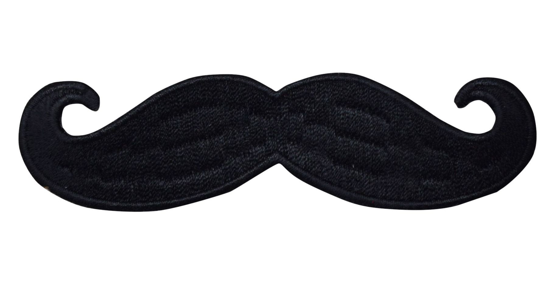 Black Mustache - 4" - Retro/Handlebar - Iron on Applique/Embroidered ...