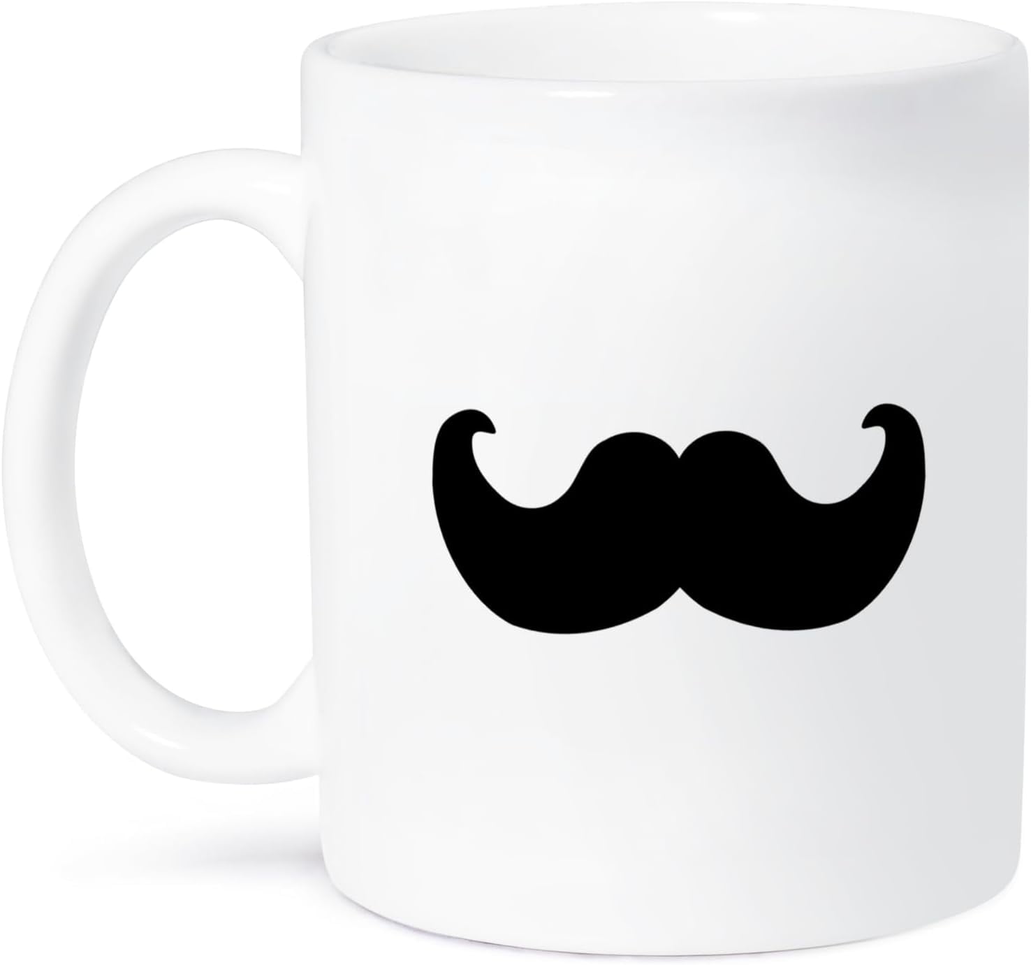 Black Mustache on White Background, Hipster Moustache, Humorous ...