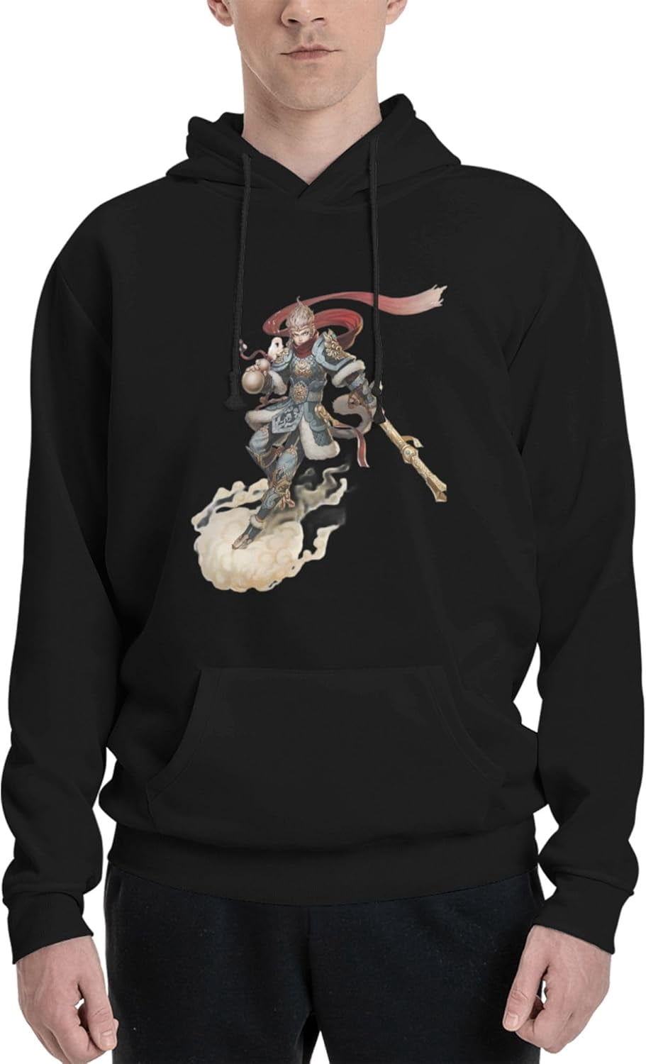 Black Myth Wukong Hoodie for men Characters Letters Sun WuKong Black ...