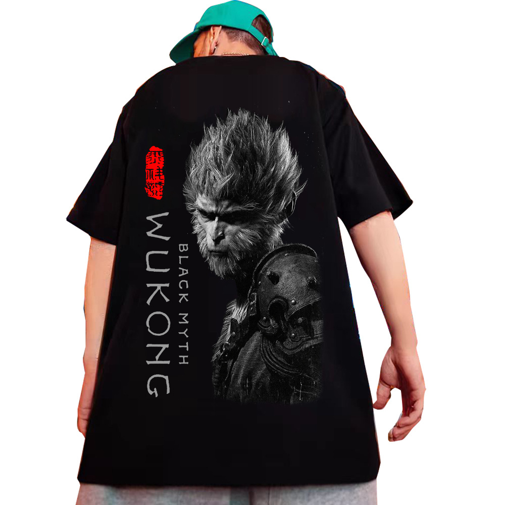 Black Myth Wukong Summer 2024 New Game Fan Enthusiast Pure Cotton T ...