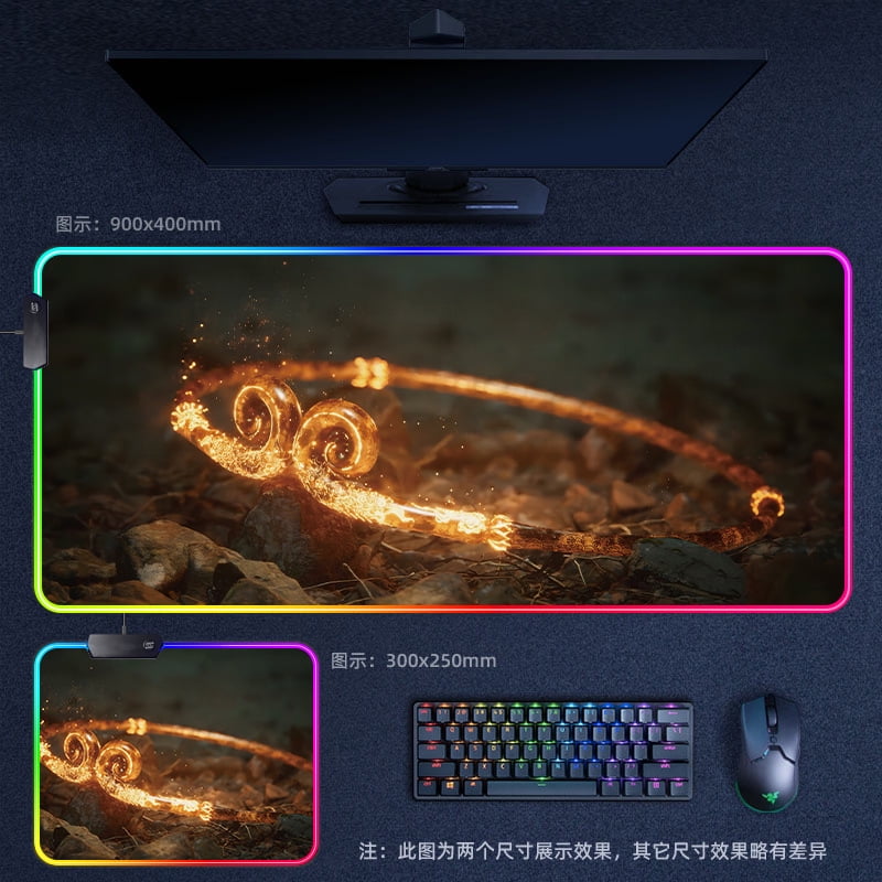 Black Myth wukong Black Myth Goku Luminous waterproof mouse pad ...