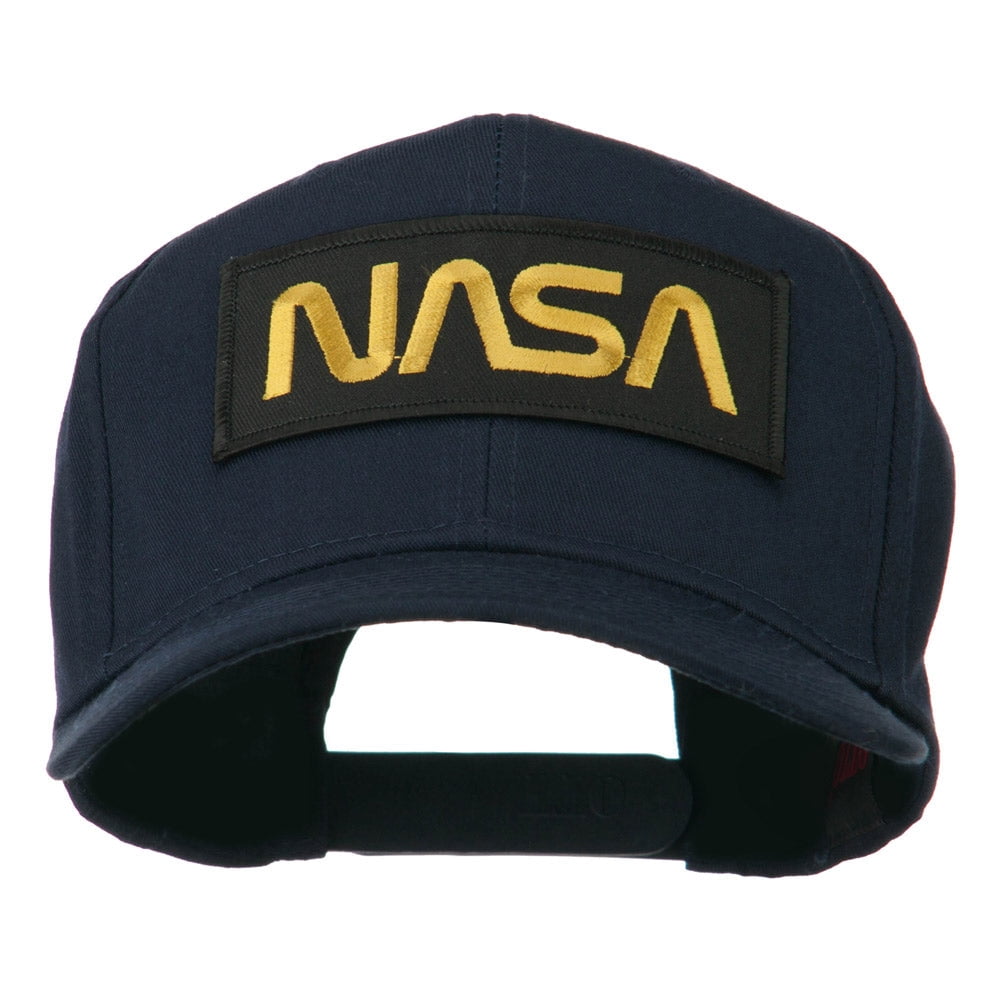 Black NASA Embroidered Patched High Profile Cap - Navy OSFM - Walmart.com