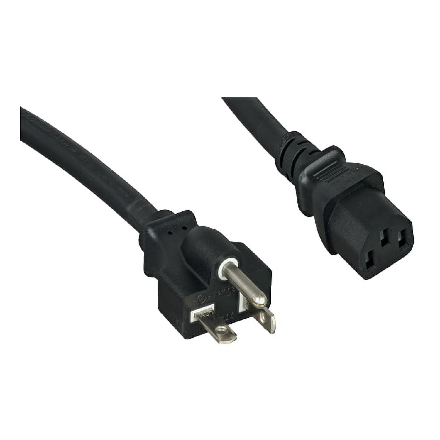CableWholesale 6 ft. AC Power Cord - NEMA 5-20P to IEC-60320-C13 ...