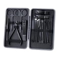 Black Nail Clipper 18 Set Stainless Steel Manicure Nail Scissors ...