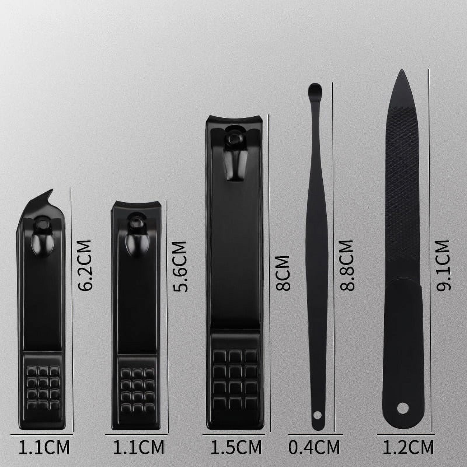 Black Nail Clippers Stainless Steel Nail Cutter Thick Scissor Plier ...