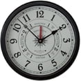 Black Nautical Tide & Time Clock with Protective Lens - 9 1/2" Nautical ...