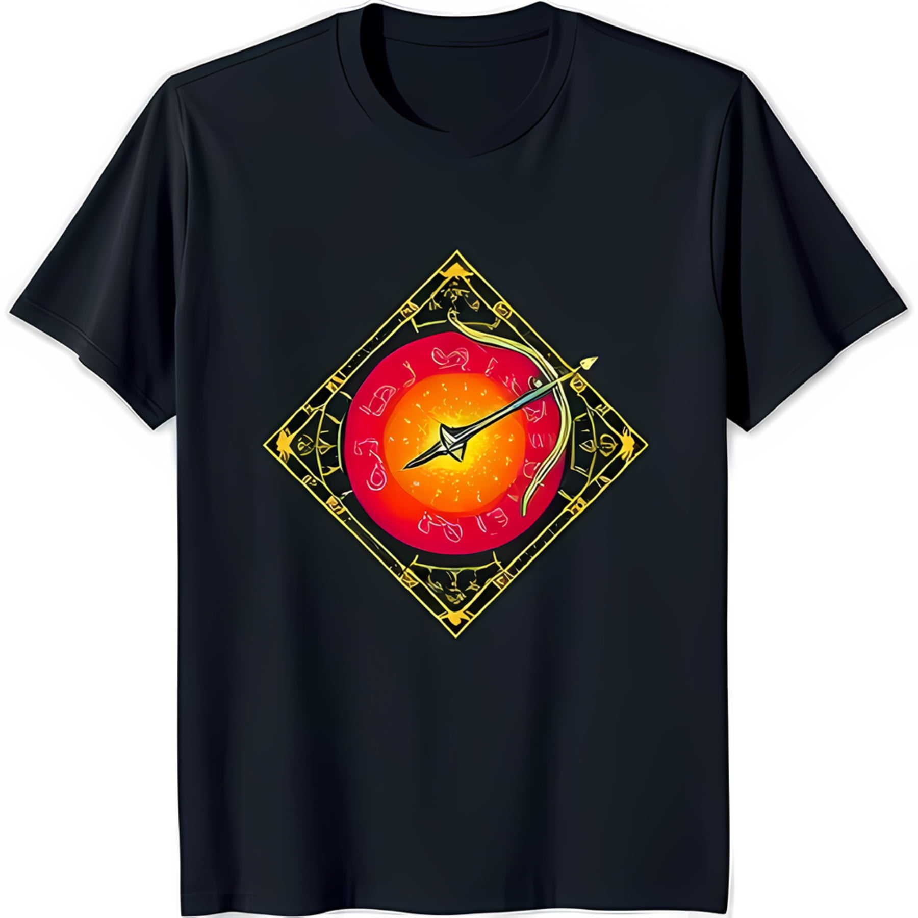 Black Neck T-Shirt with ed Graphic Design for Fans - Walmart.com