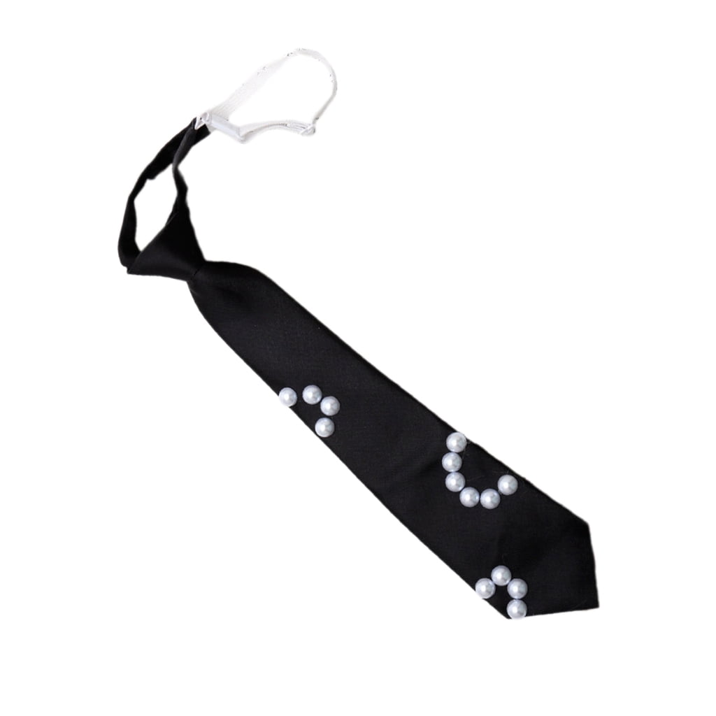 Black Necktie for Unisex Preppy Tie School Student Uniform Accessories ...