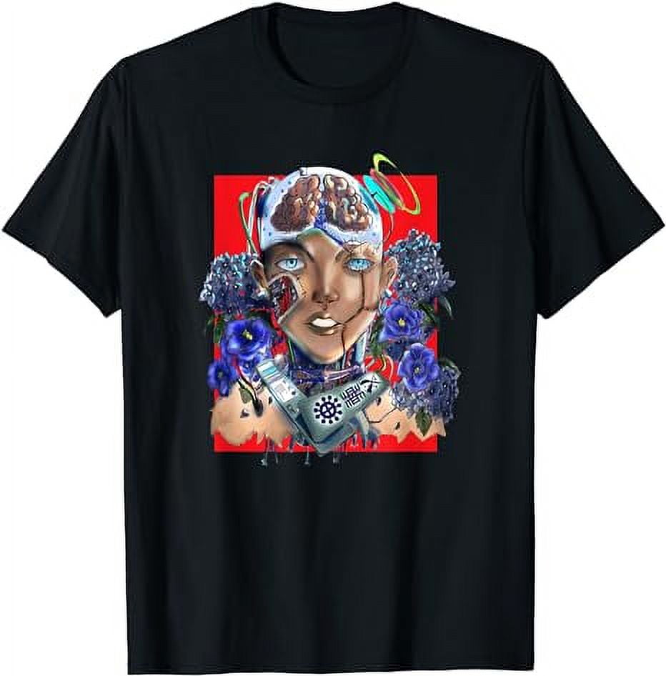 Black Nerd Culture | Cyberpunk Afrofuturism Robot Graphic T-Shirt ...