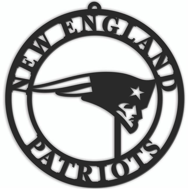 Black New England Patriots 16'' Team Logo Cutout - Walmart.com