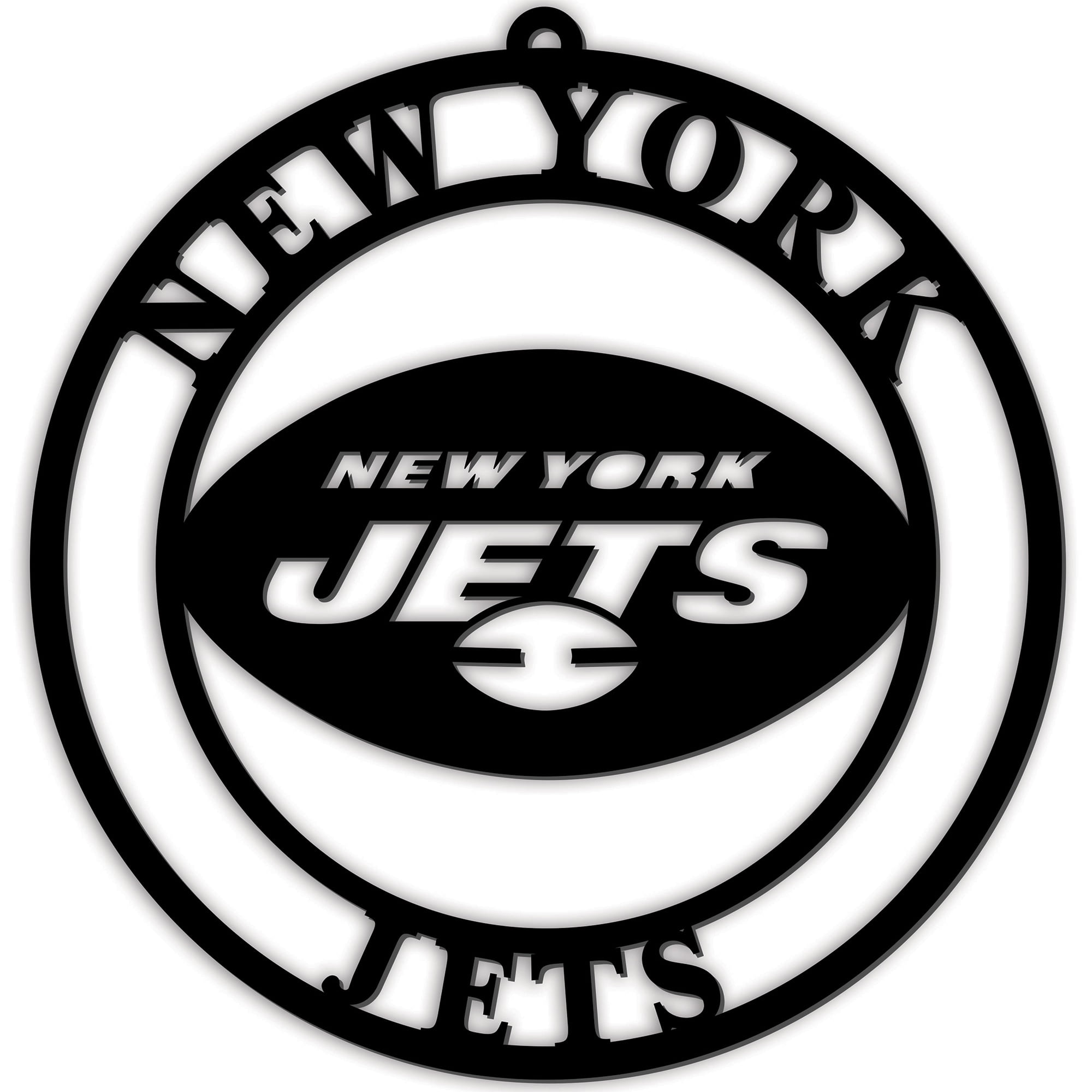 Black New York Jets 16'' Team Logo Cutout - Walmart.com
