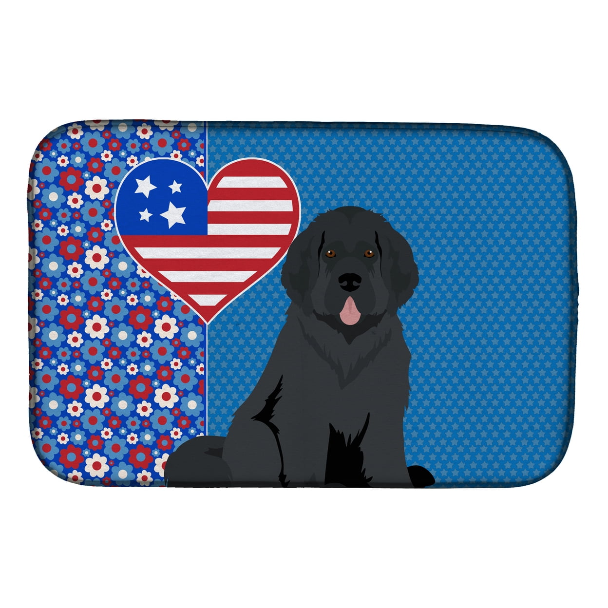 Black Newfoundland USA American Dish Drying Mat - Walmart.com