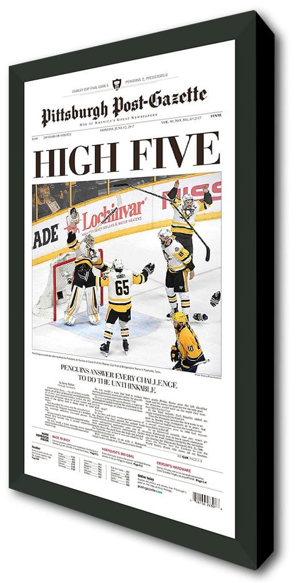 Black Newspaper Frame - Made to Display Media Measuring 11x17 inches ...