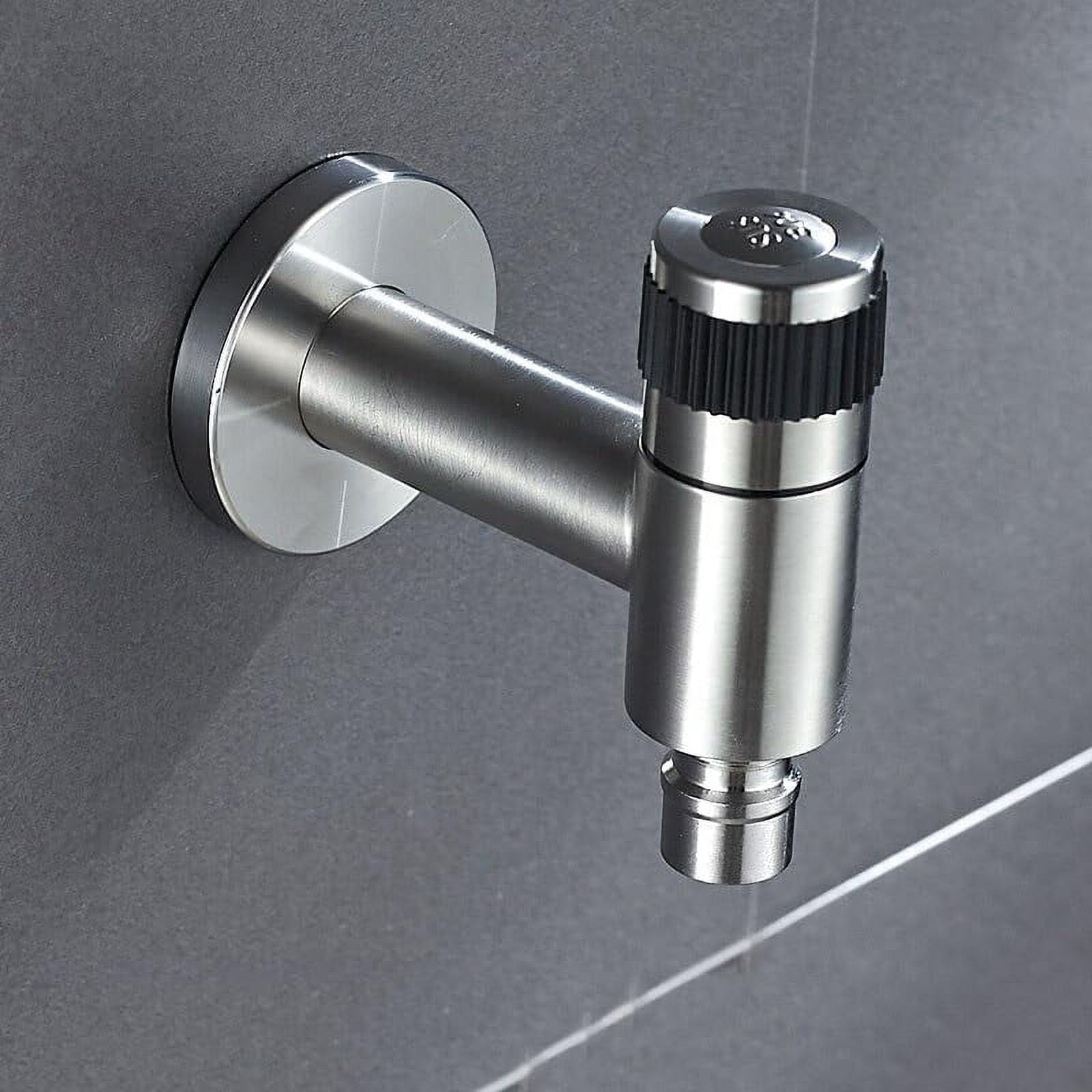 Black/Nickel Washing Machine Faucet Single Cold Stainless Steel Faucet ...
