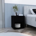 Black Nightstand with Shelf, Particle Board Filler - Good for Small ...