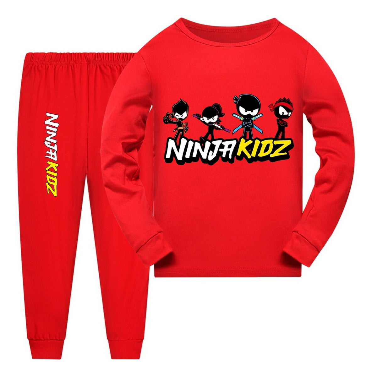 Black Ninja Kidz Pajamas – Boys Girls Nightwear Set – Soft Cotton Sleep ...