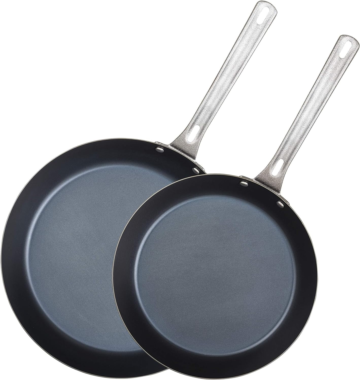 Black Non Stick Frying Pans, Blue Carbon Steel Kitchen Cookware, 10 and ...