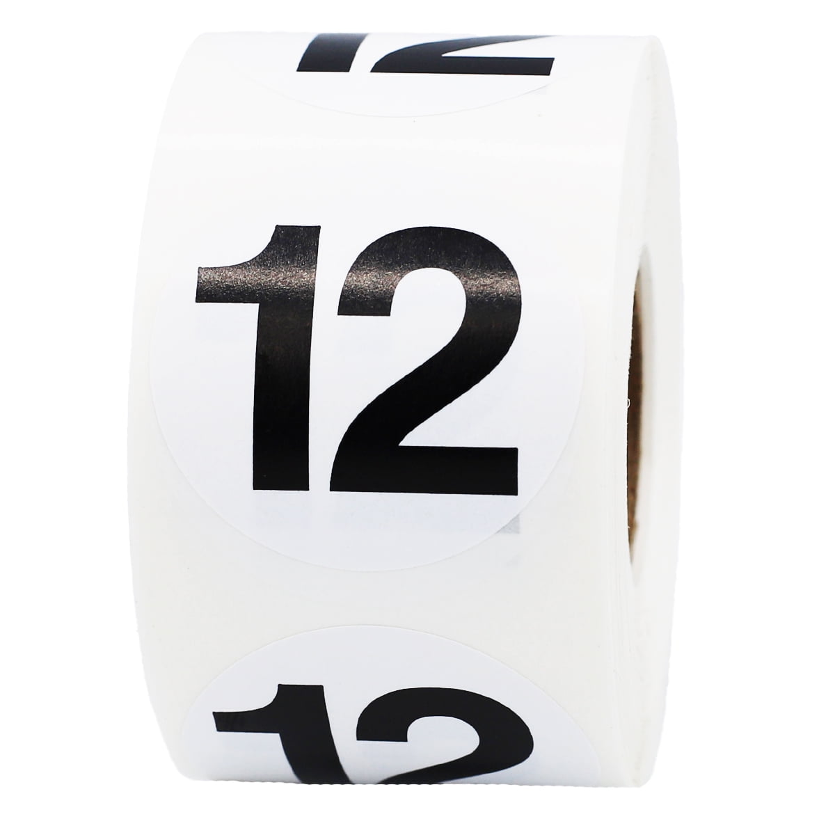 Black Number 12 Circle Retail; Organizing Inventory Stickers | 1.5 ...