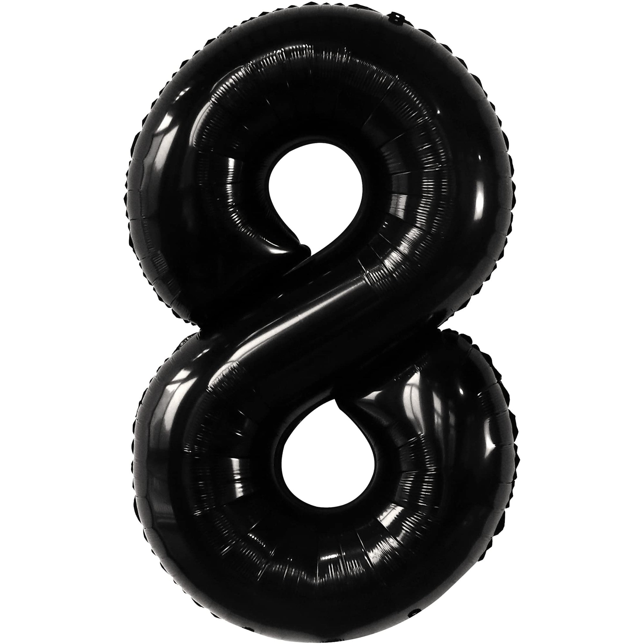 Black Number 8 Birthday Balloon Bundle - Jumbo 40 Inch Balloon Set for ...