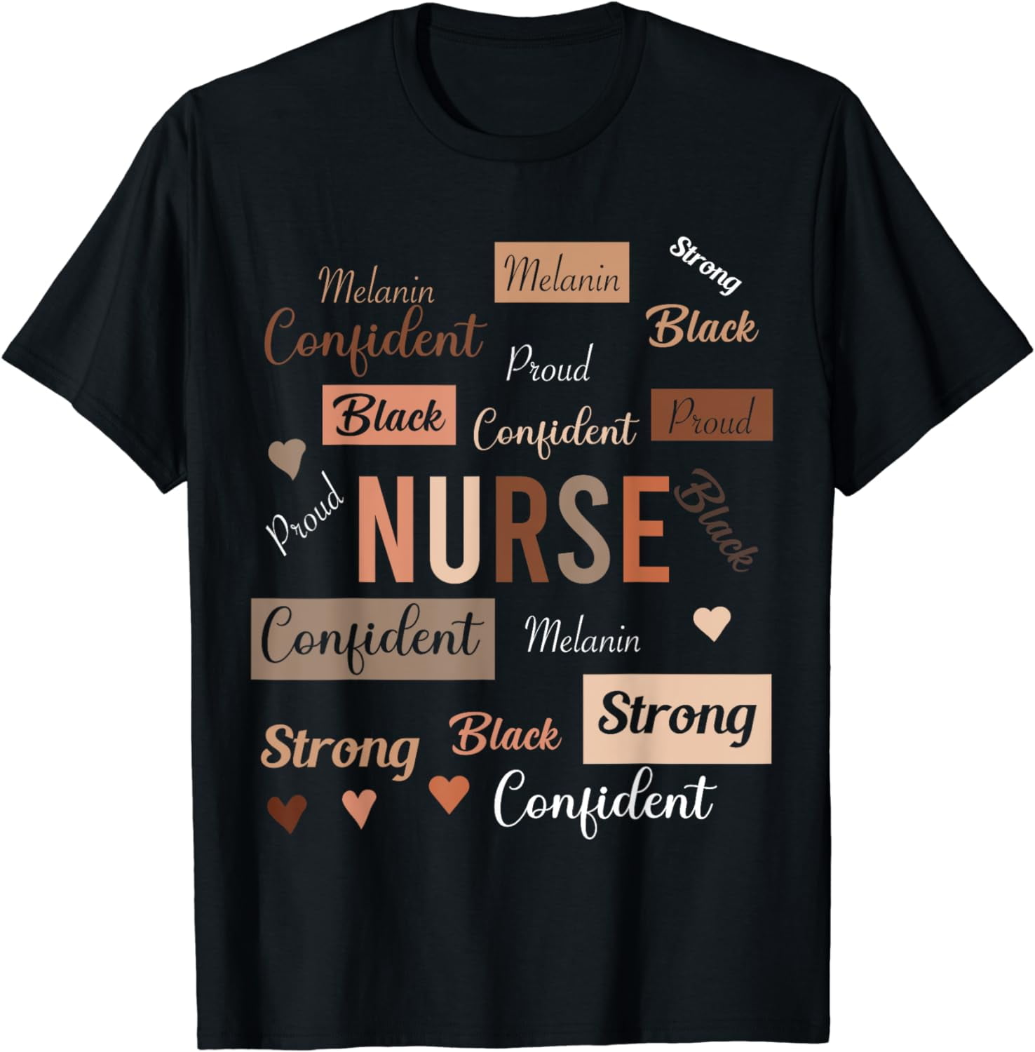 Black Nurse Black History Melanin Afro Woman Nursing Cotton T-Shirt ...