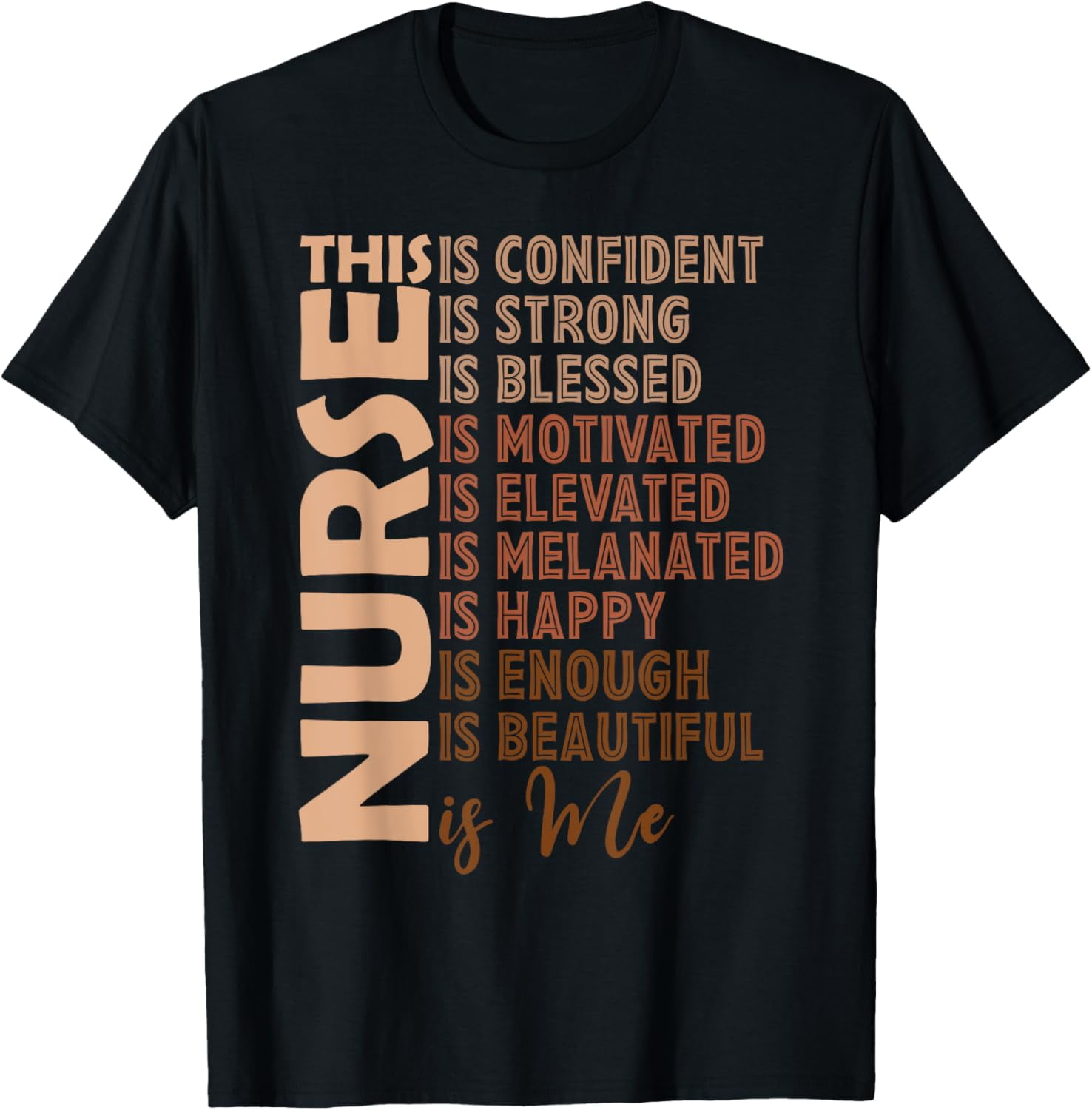 Black Nurse Black History Nurse Melanin Afro Woman Nursing T-Shirt100% cotton - Walmart.com