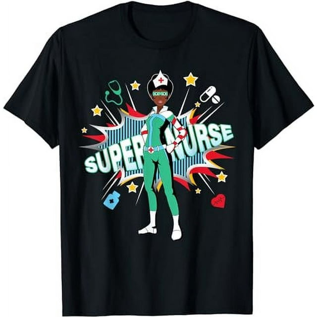 Black Nurses Rock Shirt | Super Hero Funny Black RN Nurse T-Shirt ...