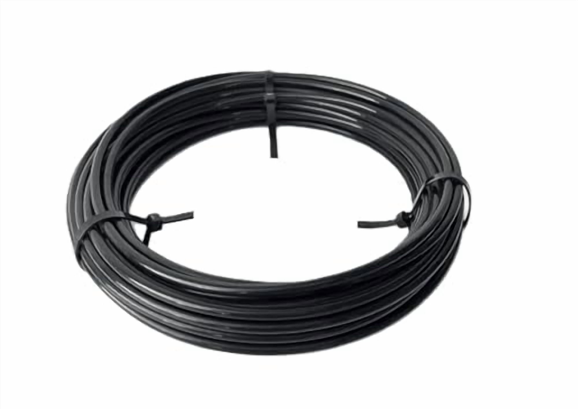 Black Nylon Coated Galvanized Cable, 1/8" Coated to 3/16" Diameter, for ...