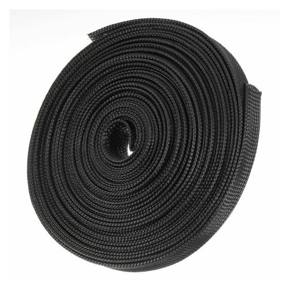 Black Nylon Mesh Tube PET Wire Sleeving Spirals Wrapping Expandable ...
