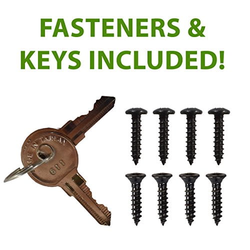 Black Nylon Polymer X2 External One Sided Gate Latch | No External ...