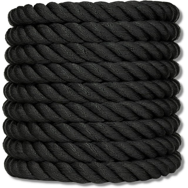 Black Nylon Rope | 3 Strand Twisted | 100% Nylon | 2 In. X 300 Feet ...