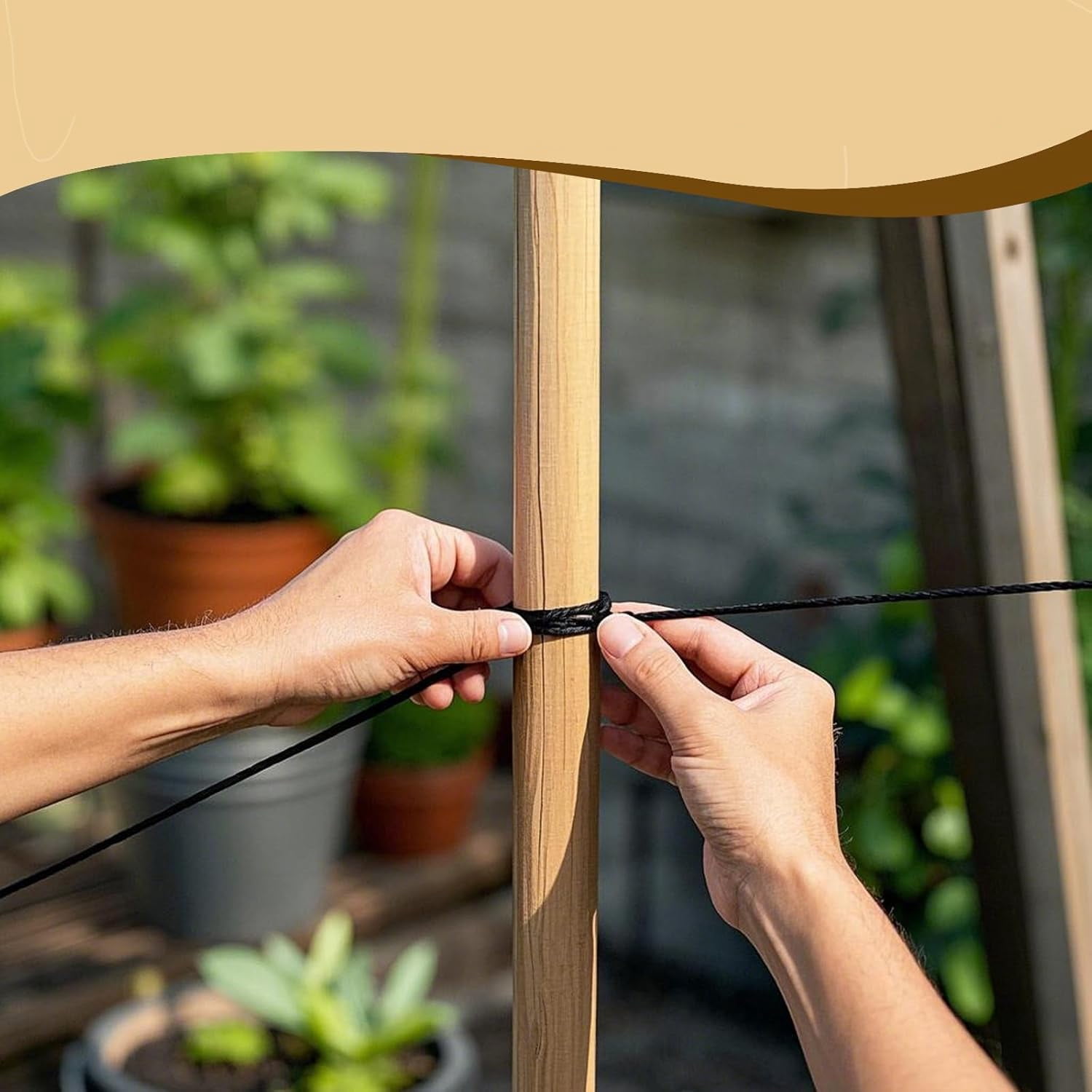 Black Nylon String, UV-Resistant Nylon Cord Twine for Garden, Climbing ...