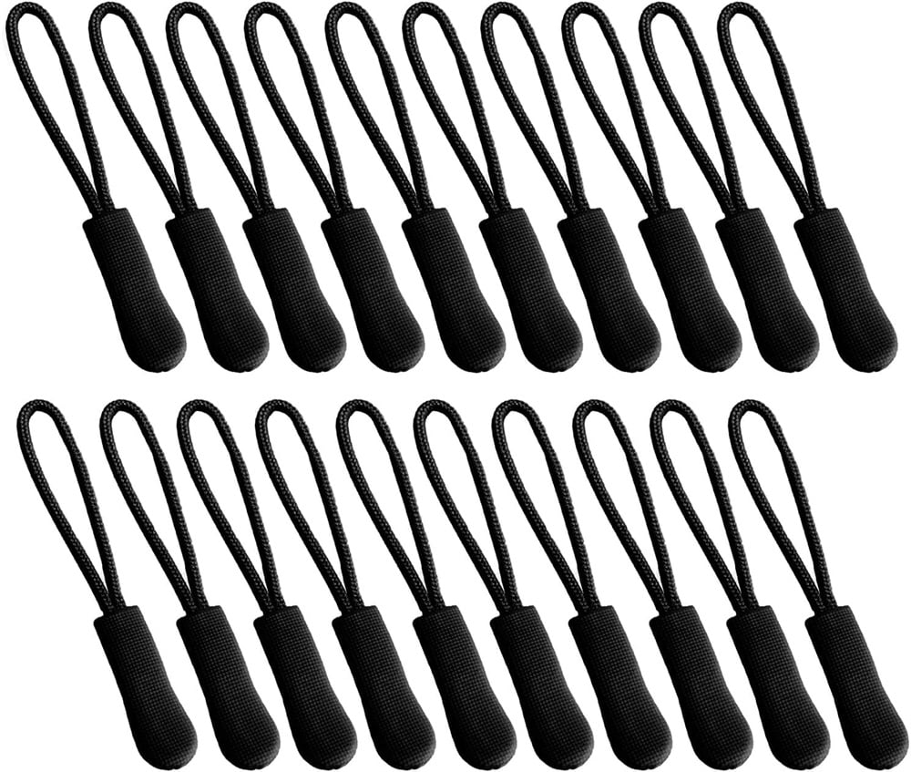 Black Nylon Zippers Replacement,Zipper Puller Decorative Lanyard ...