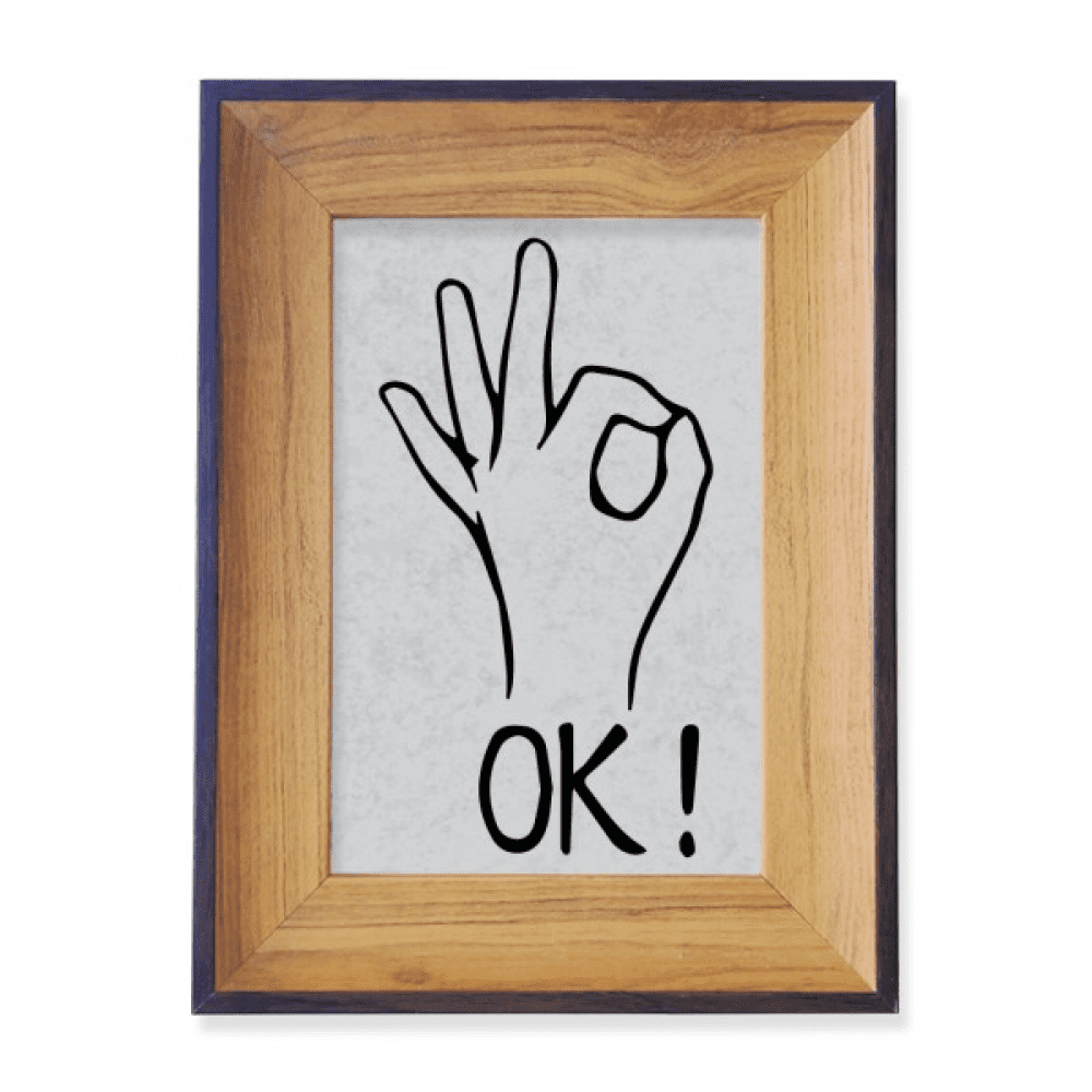Black OK Personalized Gesture Pattern Photo Frame Exhibition Display ...