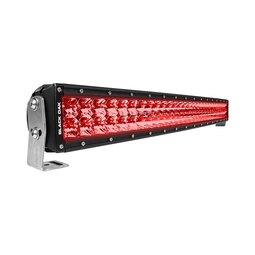 Black Oak 30" Curved Double Row Red LED Predator Hunting Light Ba ...