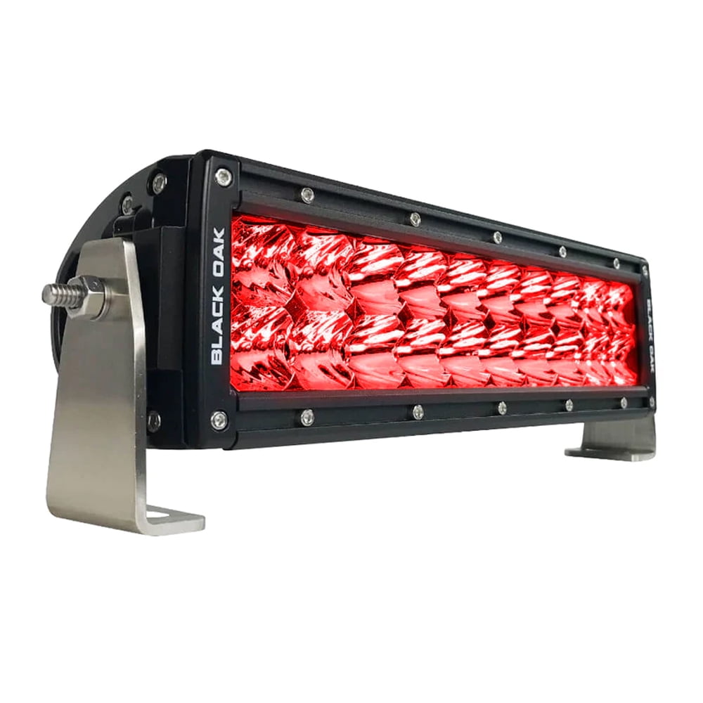 Black Oak 10" Red LED Predator Hunting Light Bar - Combo Optics - Black ...