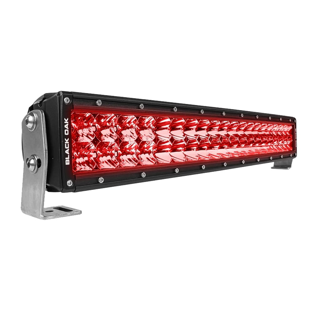 Black Oak 20" Curved Double Row Red LED Predator Hunting Light Bar ...