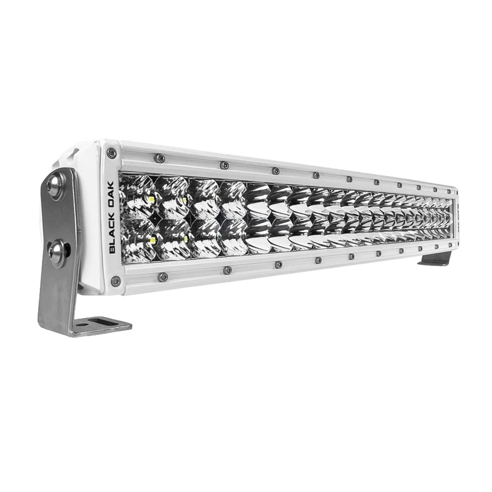 Black Oak Pro Series 3.0 Curved Double Row 20" LED Light Bar - Combo Optics - White Housing ...