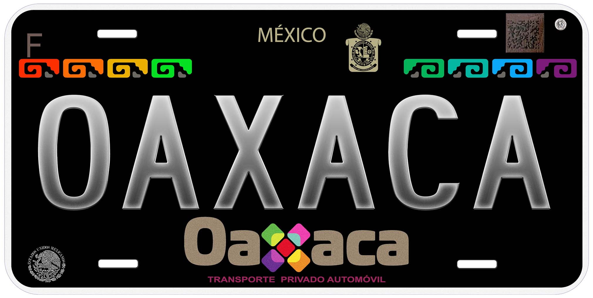 Black Oaxaca Mexico Novelty Car License Plate - Walmart.com