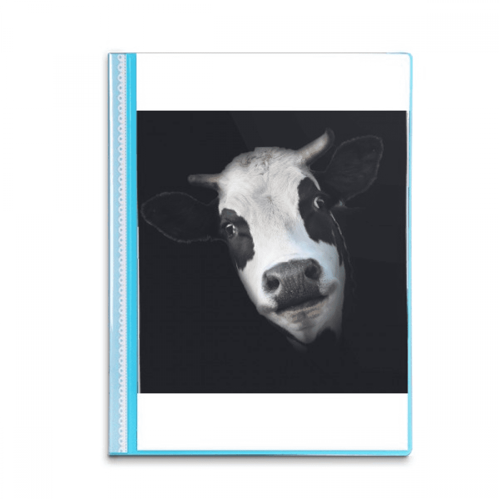Black Observation Horn Dairy Cow Book Sheet Protectors Portfolio Binder ...